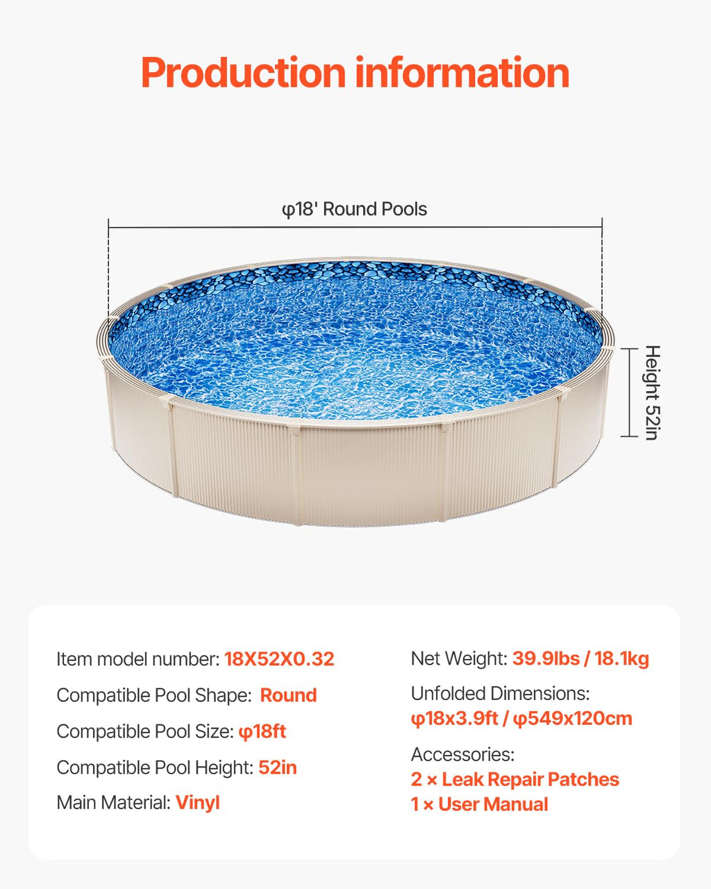 18 Ft Above Ground Pool Linernull